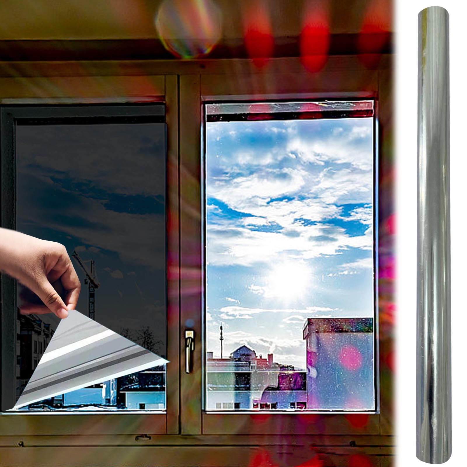 DwellJoy Ultra Clear Static Cling Window Film Kit - One Way Privacy ...