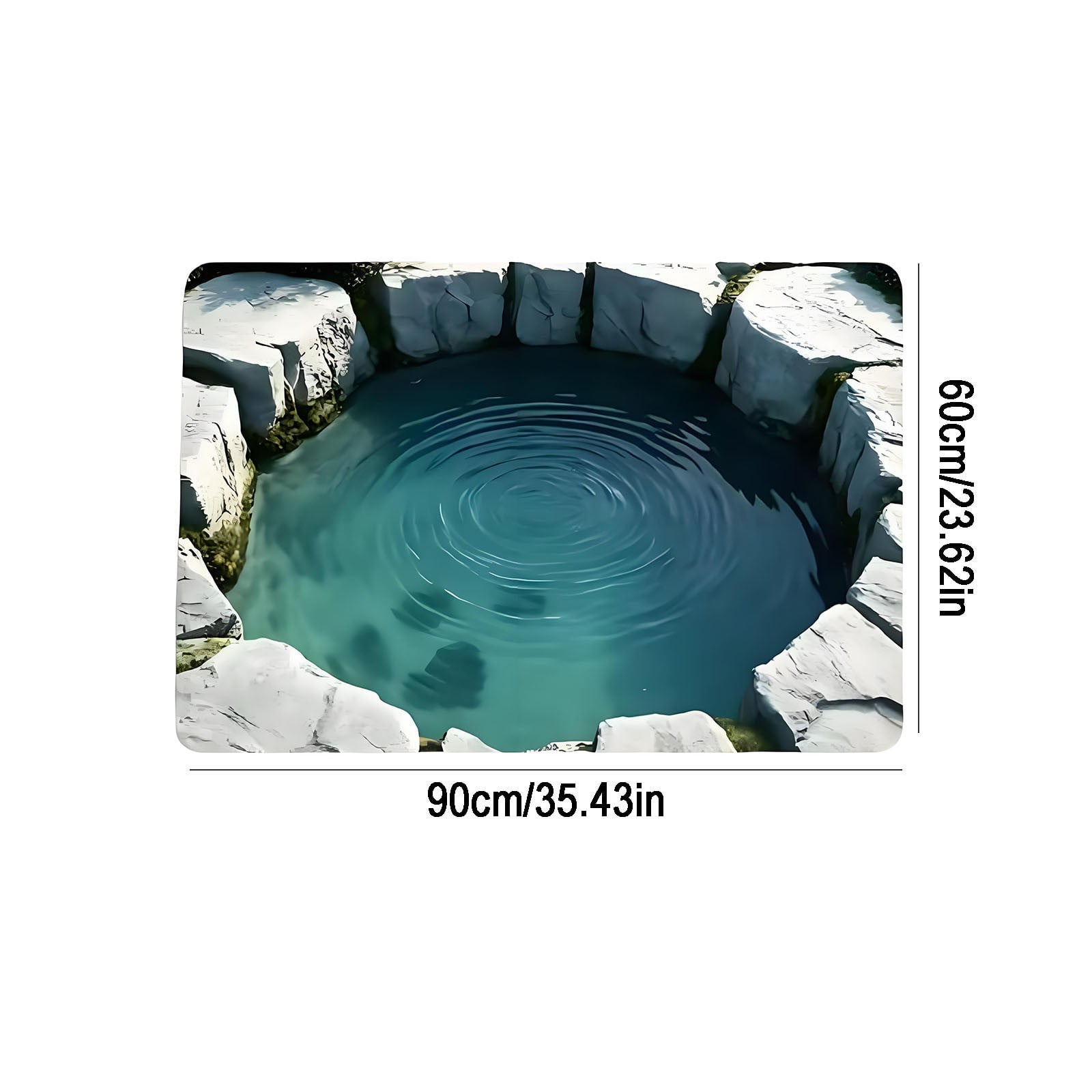 DwellJoy Visual Diatomite Mud Bath Mat Super Absorbent Waterproof Floor ...