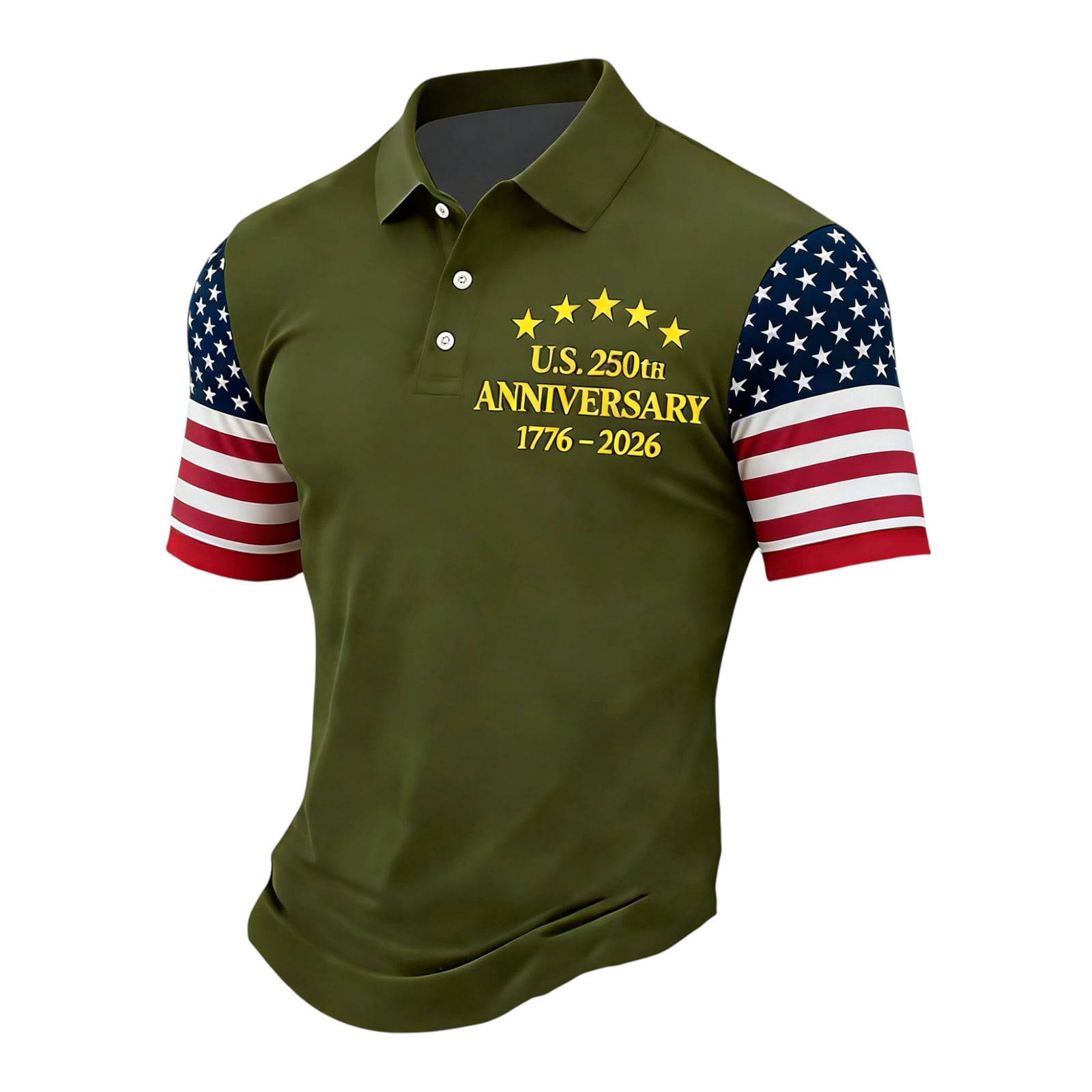Dwelliawo 250th Anniversary Usa Shirt Men's American Flag Patriotic ...