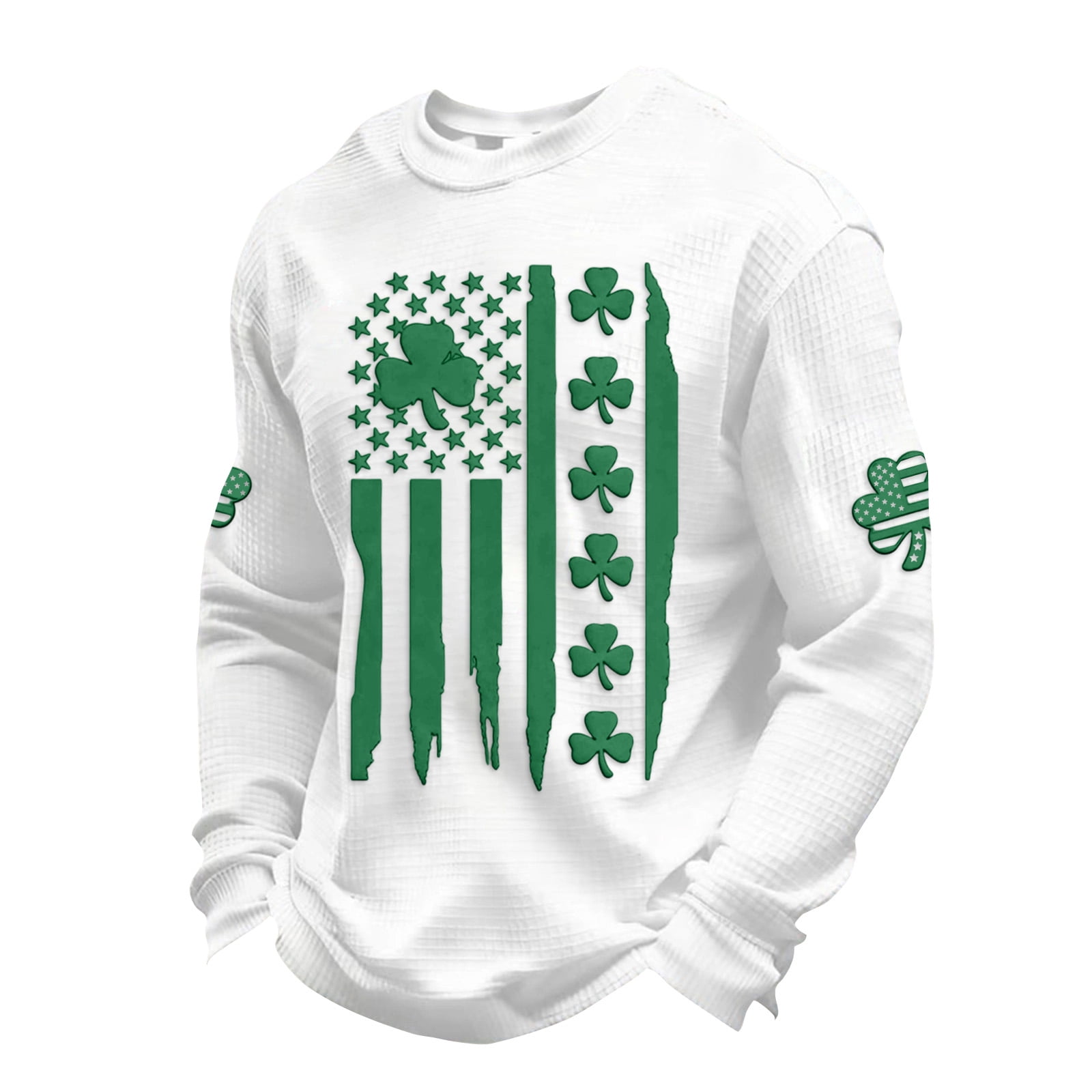 Dwelliawo Long Sleeve T Shirt Men Graphic Long Sleeve Waffle Knit ...