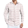 Dwelliawo Men's Shirt Plaid Flannel Shirts Casual Button Down Shirt ...