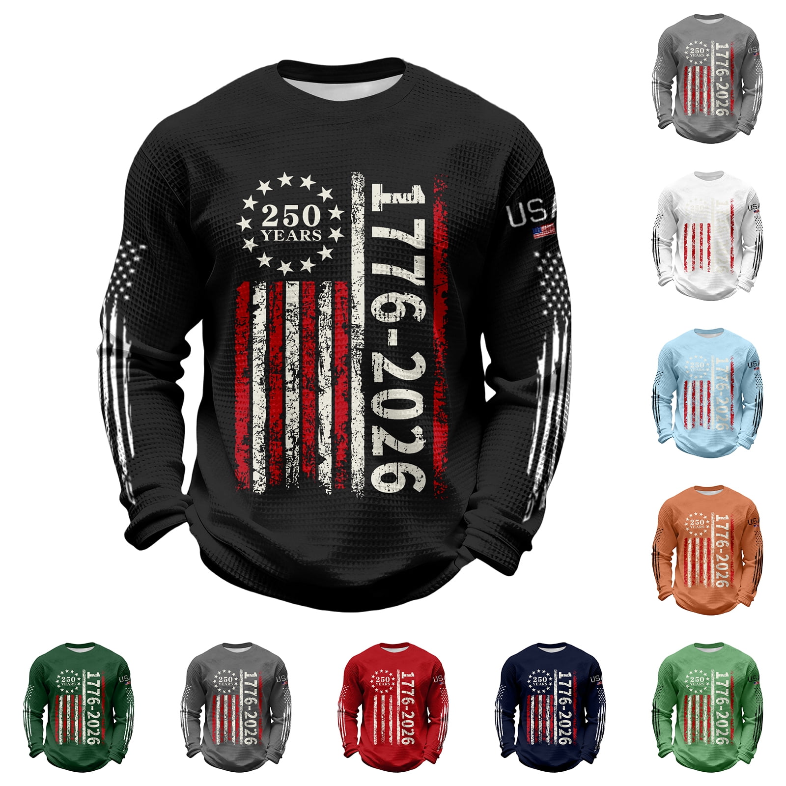 Dwelliawo Men's Usa Flag Sweatshirts 2026 Usa Flag American Usa Flag ...