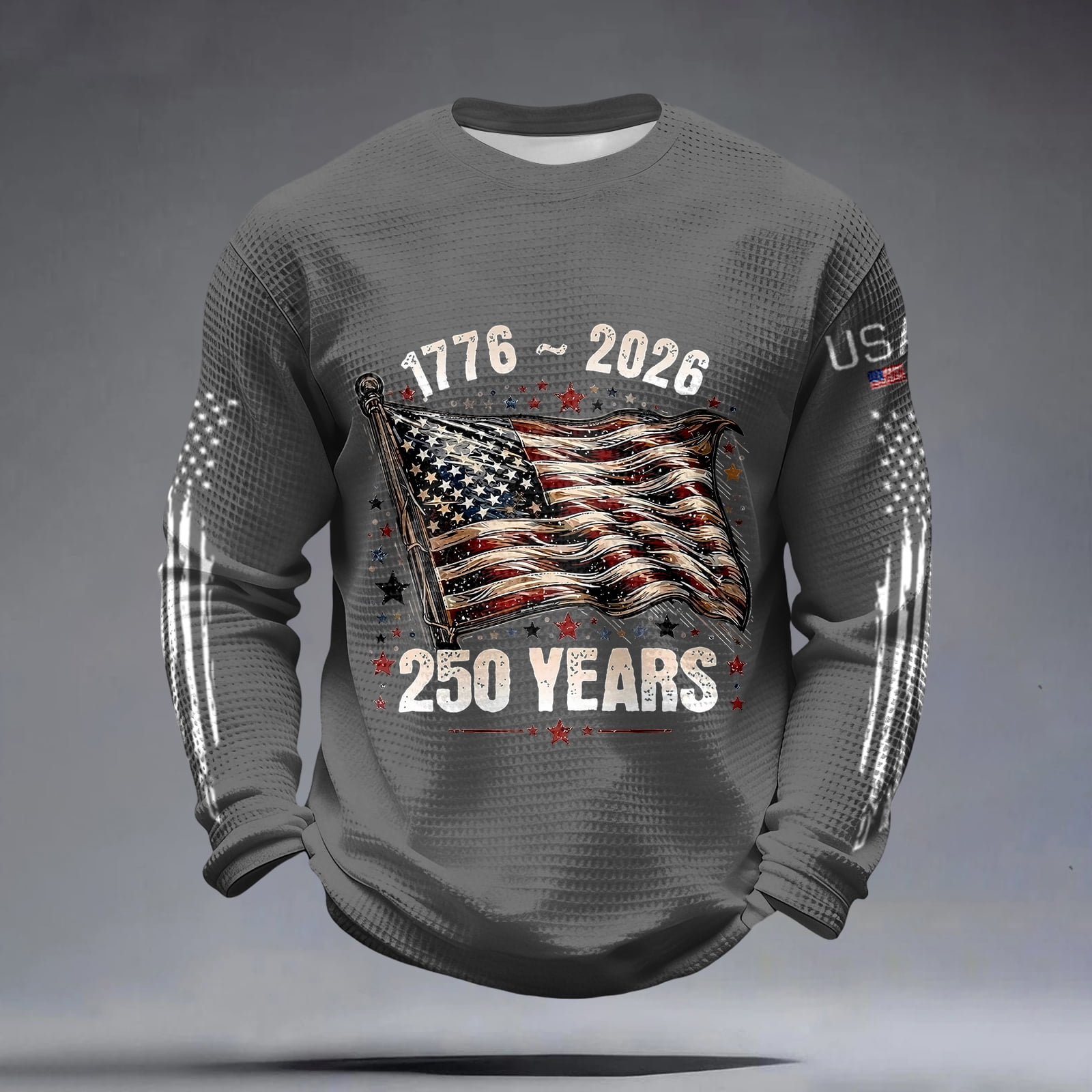 Dwelliawo Men's Usa Flag Sweatshirts Anniversary Usa Flag Patriotic ...