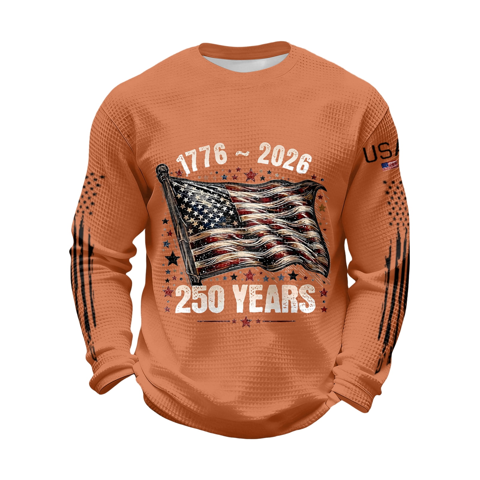 Dwelliawo Men's Usa Flag Sweatshirts United States 250 Years 250th ...