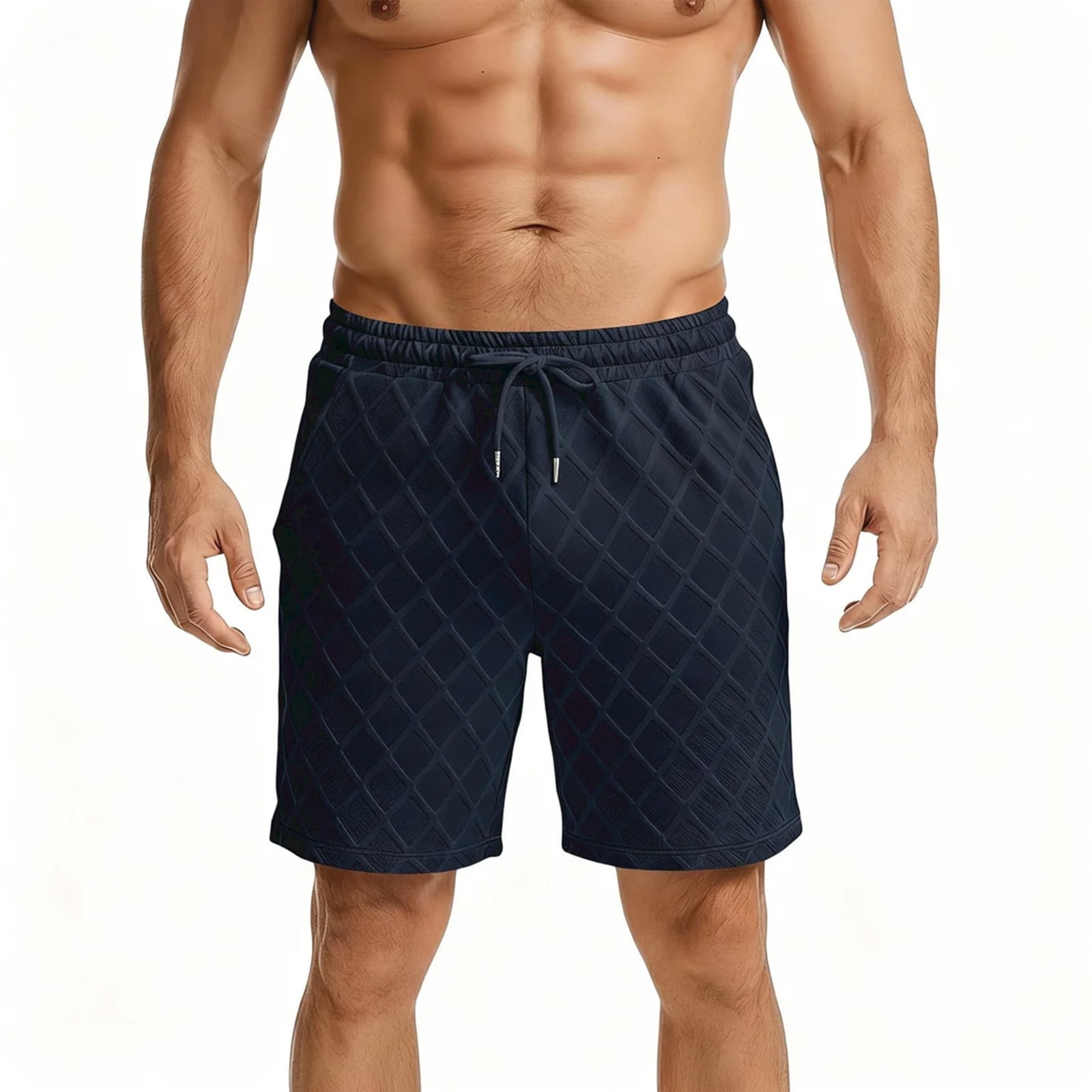 Dwelliawo Mens Athletic Sweat Shorts Midweight Summer Baggy Stretch ...