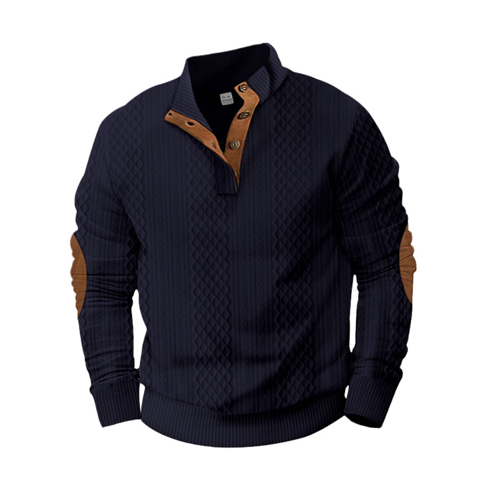 Dwelliawo Mens Sweaters and Pullovers 1/4 Button Up Classic Long Sleeve ...