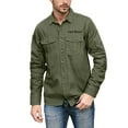 Dwelliawo Mens Work Shirts Cargo Tactical Button Down Shirt Loose ...