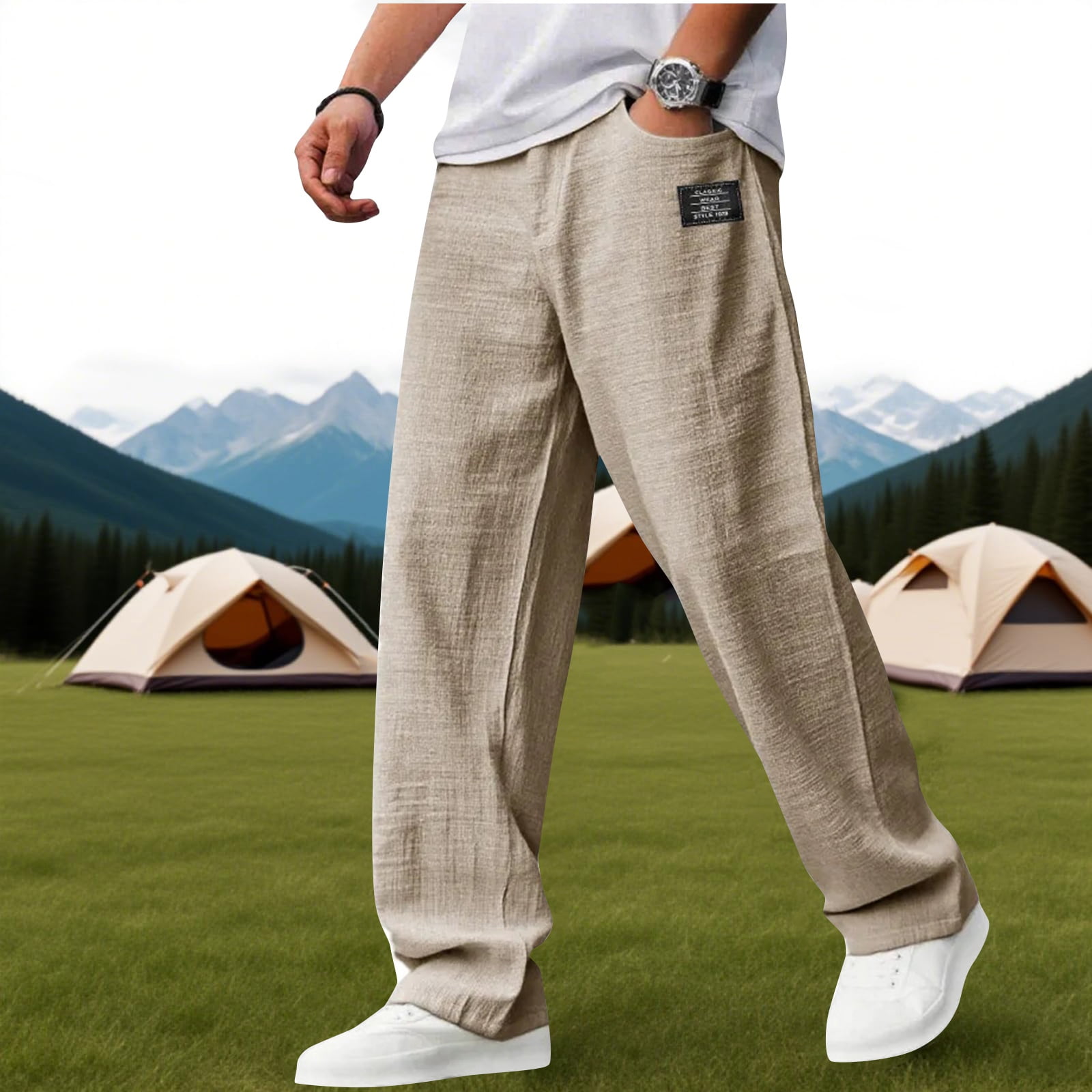 Dwelliawo Mokaloha Men's Pants Embroidered Loose Casual Pant Pacificozy ...