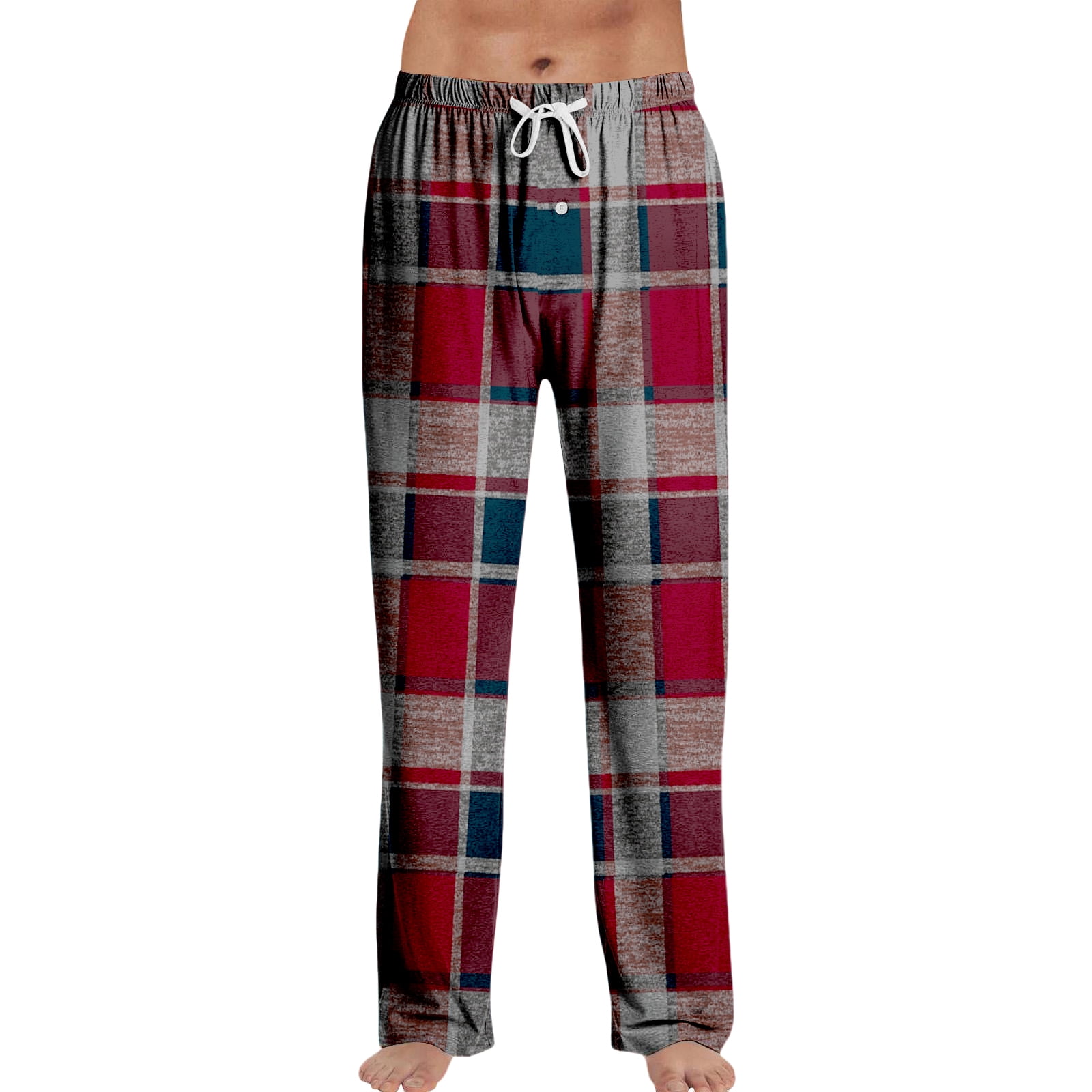 Dwelliawo Pajama Pants Men Comfy Pjs Pants Matching Flannel Pajamas ...