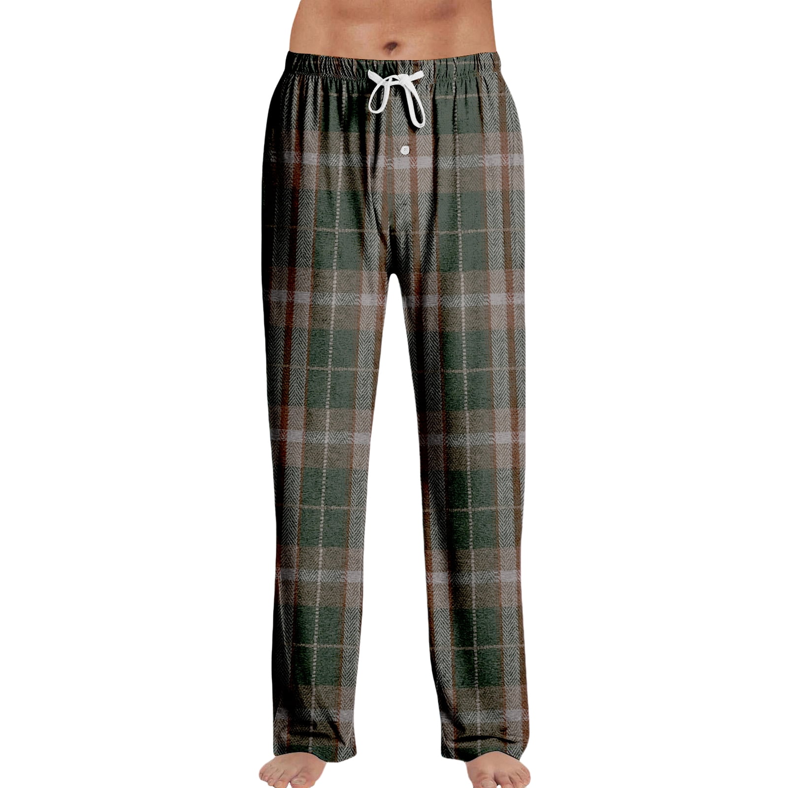 Dwelliawo Plaid Pants for Men Buffalo Plaid Comfy Pjs Pants Baggy ...