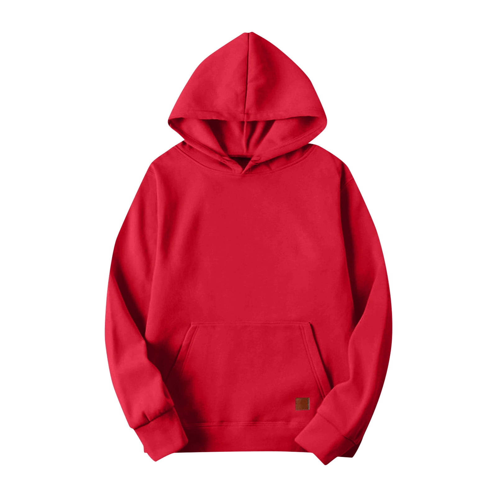 Dwelliawo Red Men's Fashion Hoodies & Sweatshirts Long Sleeve Hooded ...