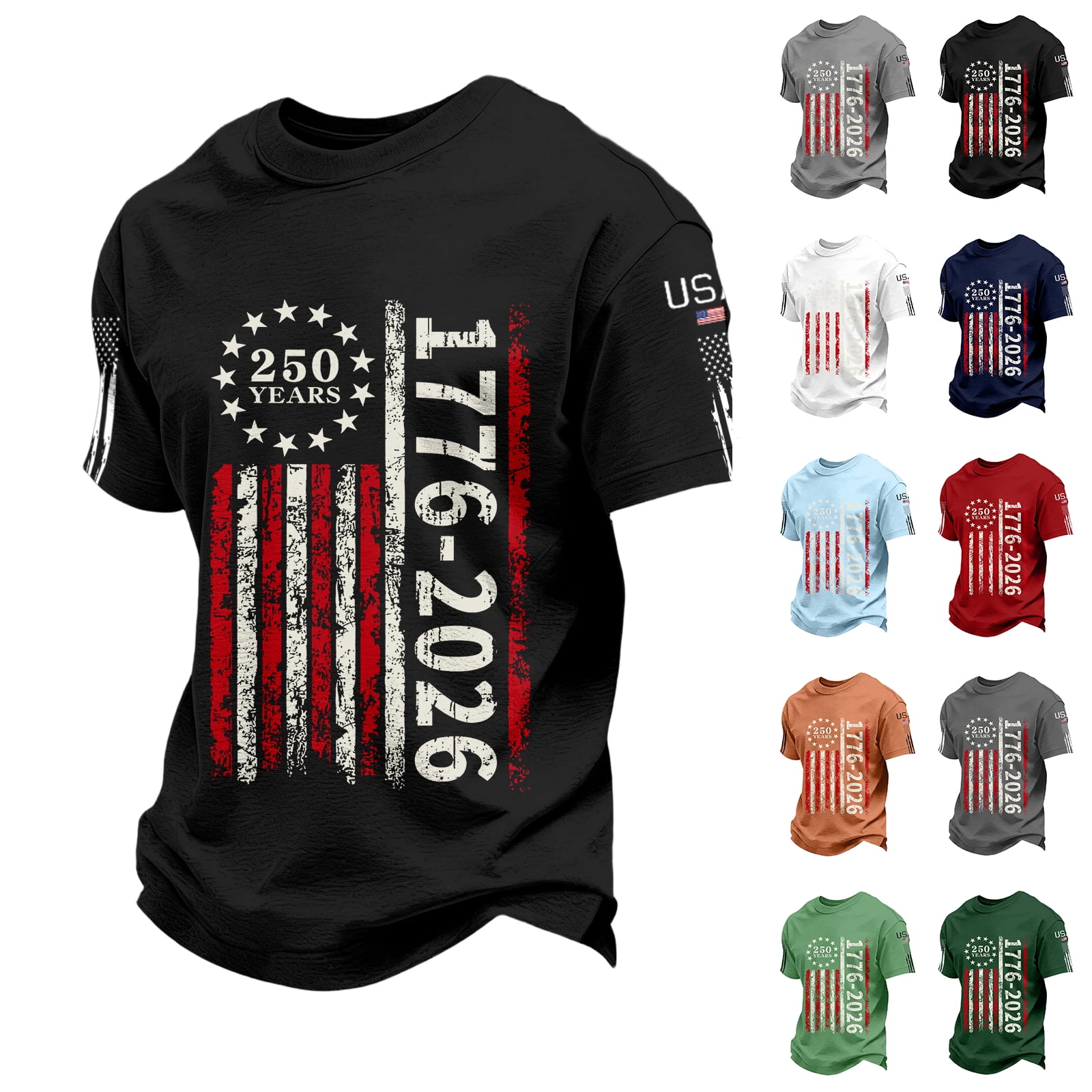Dwelliawo Usa Olympic Apparel American Flag Shirts 1776-2026 T Shirts ...
