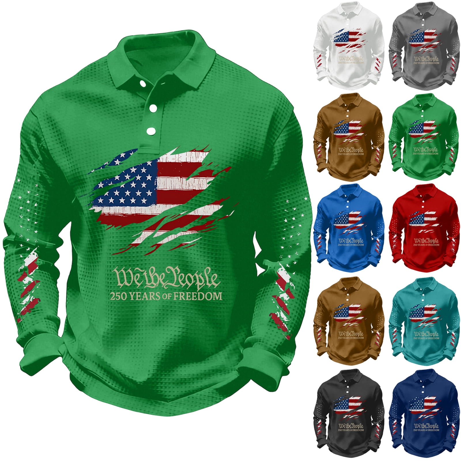 Dwelliawo Waffle Long Sleeve T Shirt Men Crewneck Long Sleeve Outfit ...
