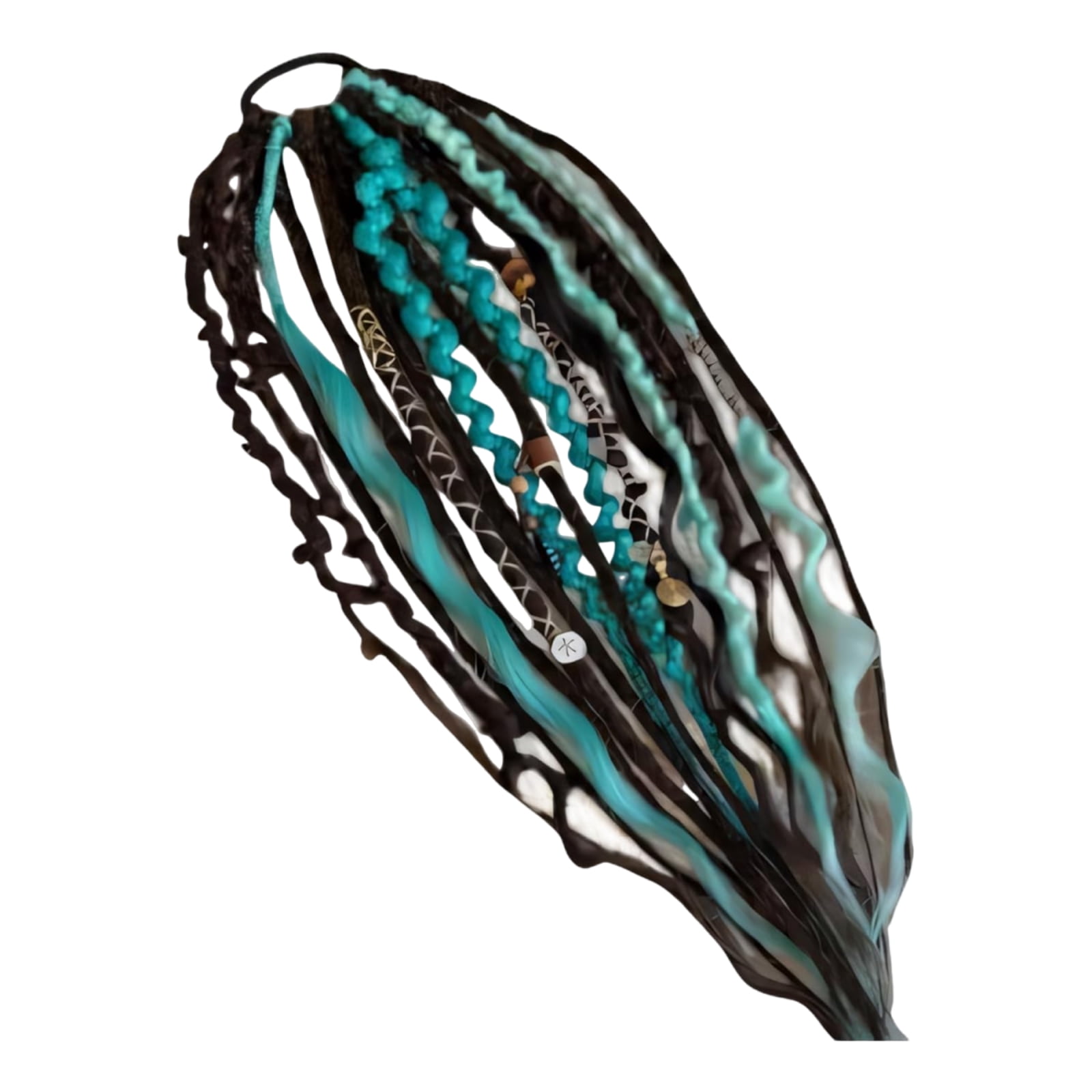 Dwellin Elastic Dreaded Ponytail 19.6 Inch Boho Braided Ponytails ...