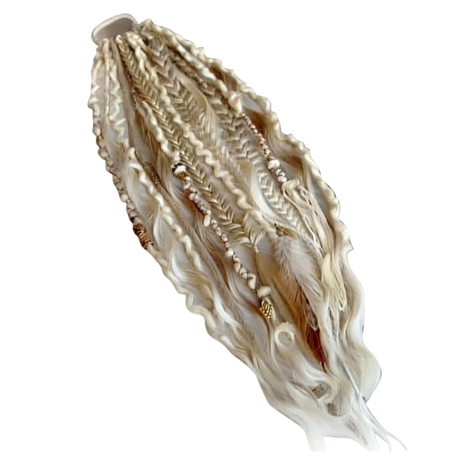 Dwellin Elastic Dreaded Ponytail 19.6 Inch Boho Braided Ponytails ...