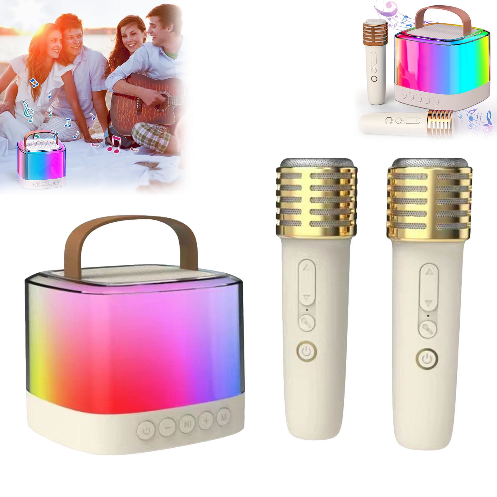 Dwellin Mini Karaoke Machine for Kids Adults Portable Blueteeth Speaker ...