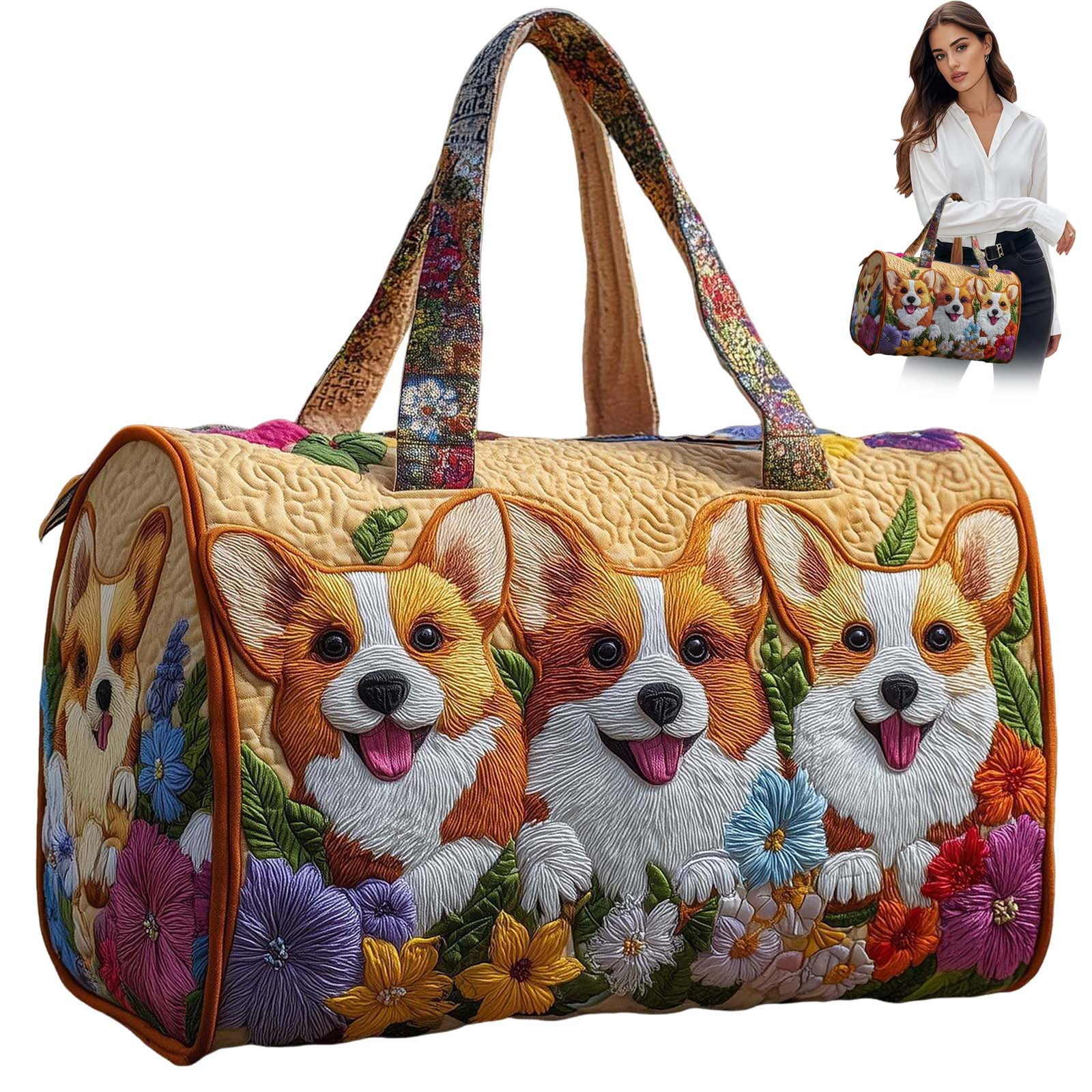 Dwellin Tote Bag for Women Lightweight Puffy Quilted Canvas Handbags ...