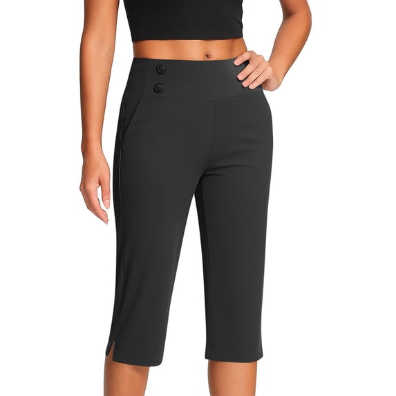 Dwellite Capris for Women 2026 Casual Stretch High Waisted Yoga Pants ...