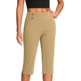 Dwellite Capris for Women 2026 Casual Stretch High Waisted Yoga Pants ...