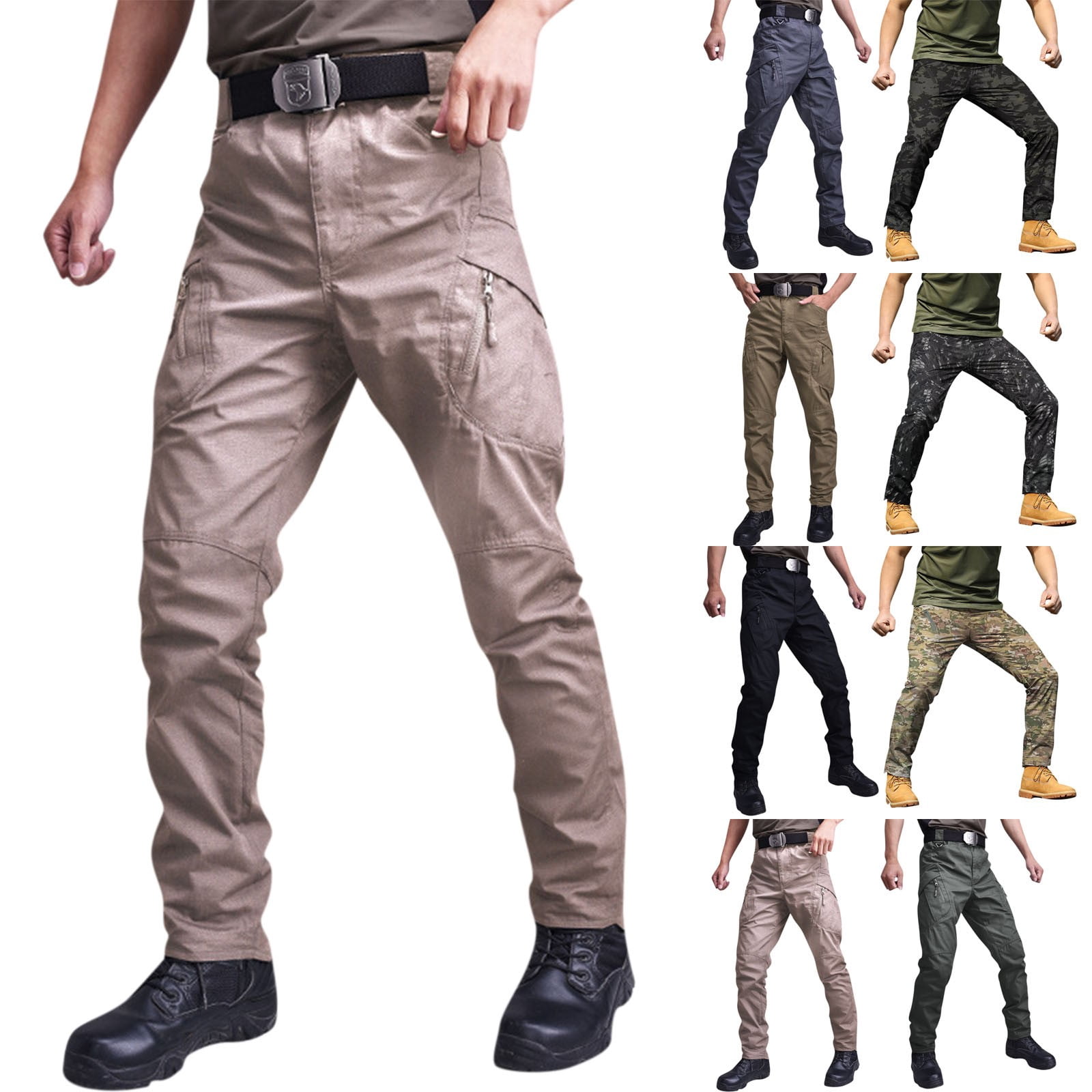 Dwellite Cargo Pants for Mens Lightweight Hiking Cargo Pants with ...