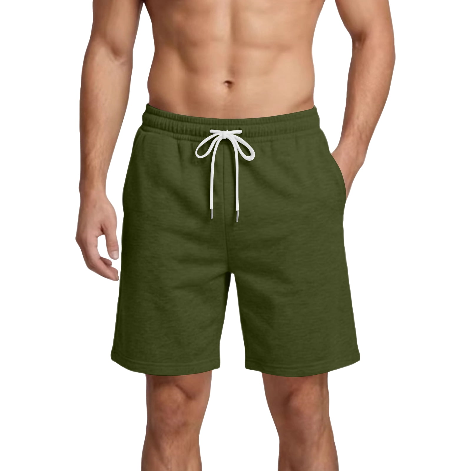 Dwellite Men's Baggy Sweat Shorts Summer Athletic Casual Shorts with ...