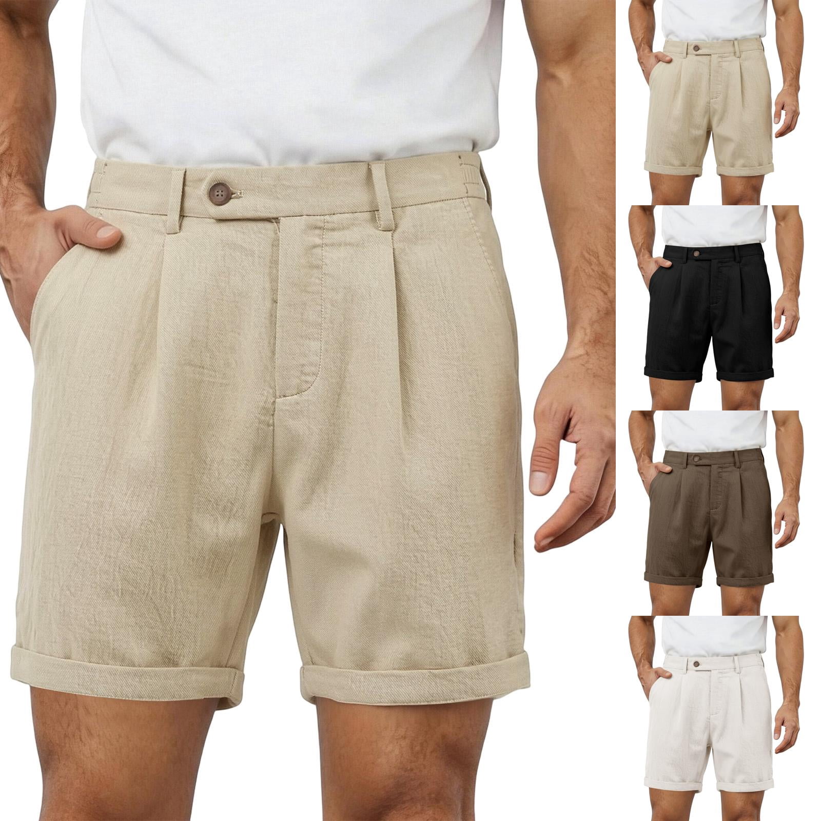 Dwellite Men's Classic Fit Golf Shorts Lightweight Long Stretch Hiking ...