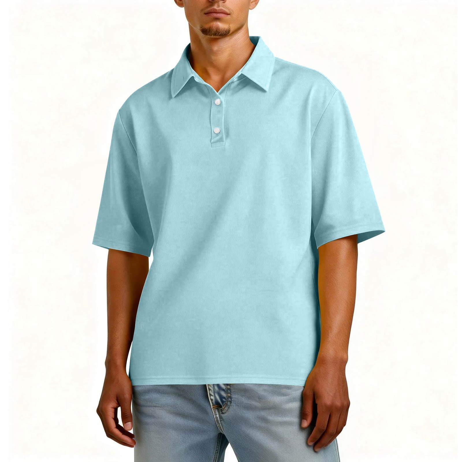 Dwellite Men's Short Sleeve Polo Shirt Casual Classic Collared Golf T ...