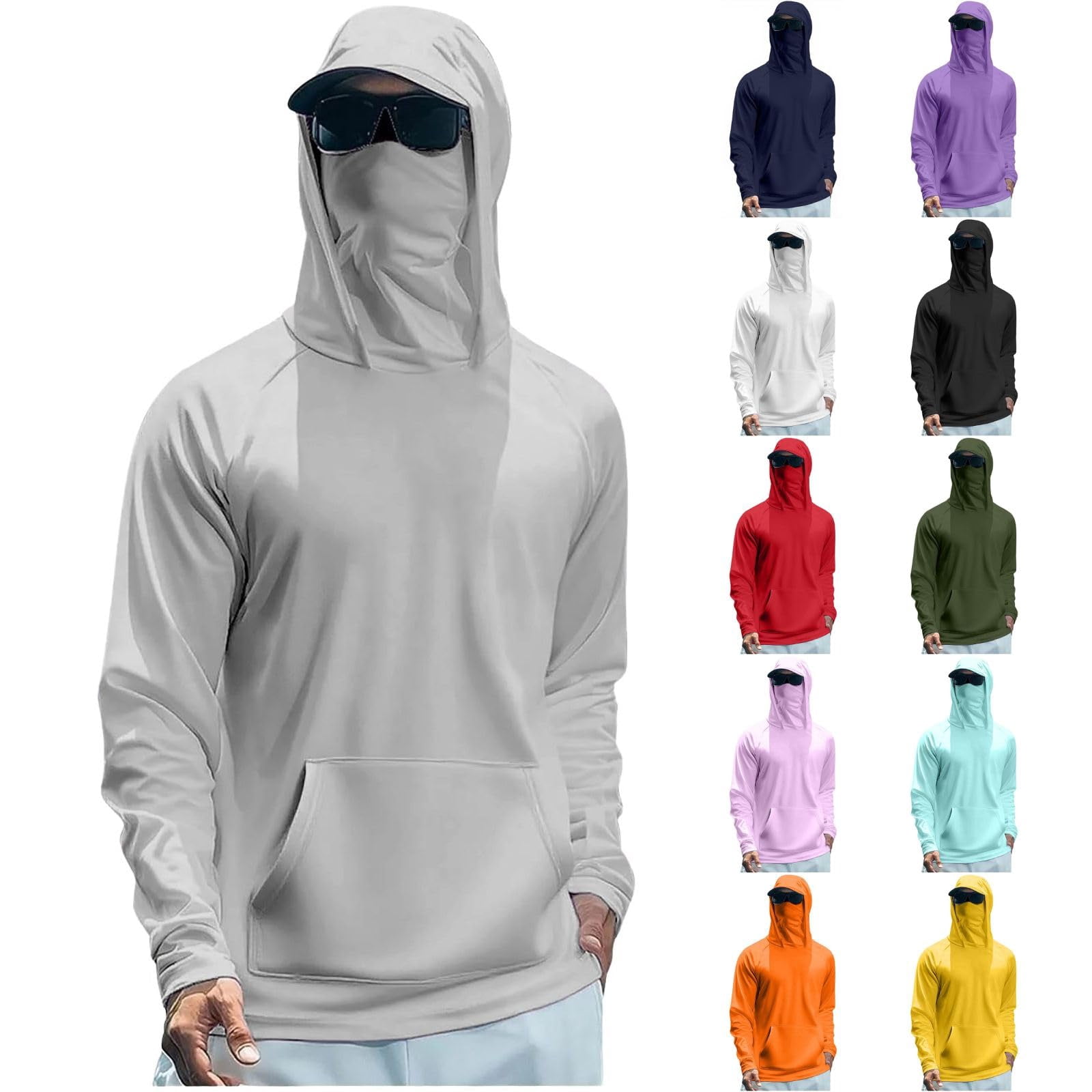 Dwellite Mens Guard Fishing Hoodies with Lightweight Breathable Shirts ...