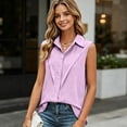 Dwellite Women's Cotton Linen Button Down Tank Tops Summer Lightweight ...