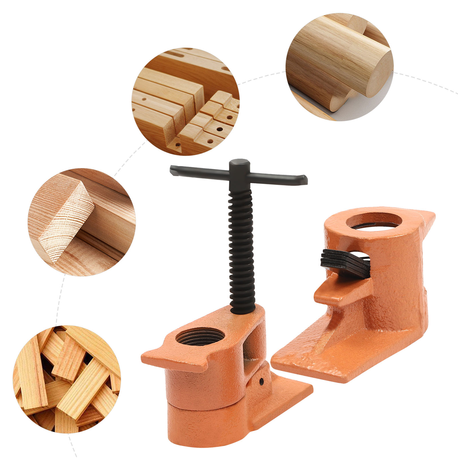 Dwellnix 1 Pipe Clamp Fixture Pipe Clamp Fixture Woodworking Full Set ...