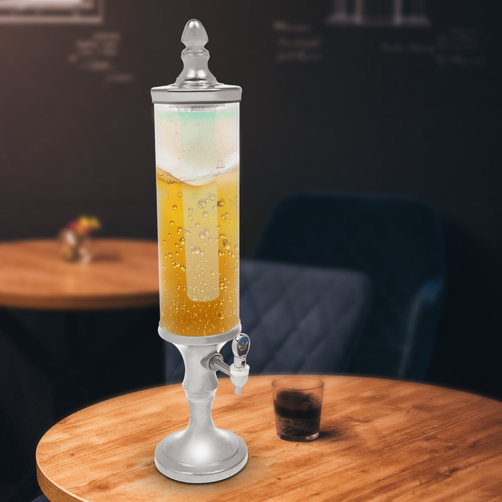 Dwellnix 3L Drink Dispenser with Ice Tube & Colorful Lights – Beer ...