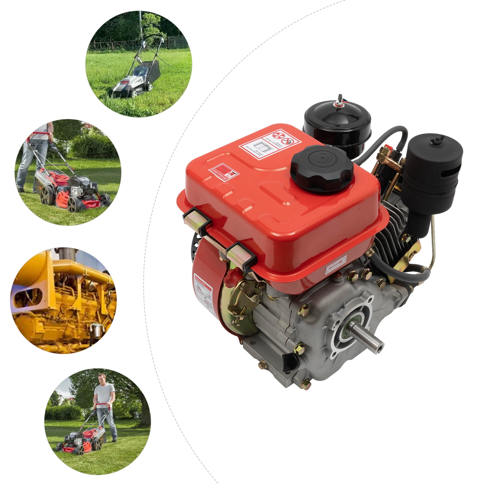 Dwellnix 4-stroke 3-horsepower single-cylinder diesel engine, Recoil ...