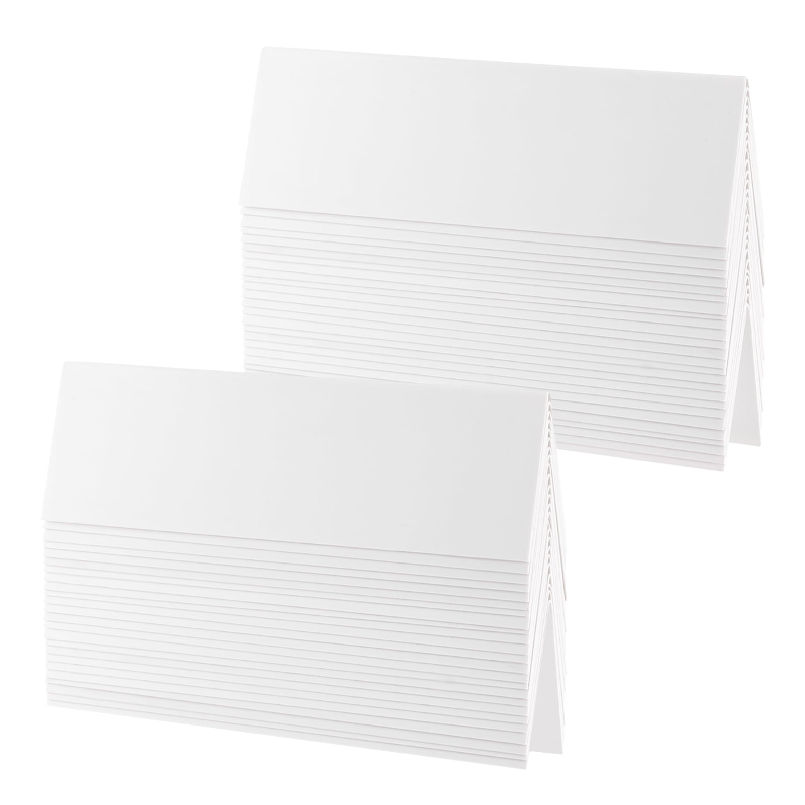 Dwellnix 50 Name Tent Cards, Acrylic Porcelain Whiteboard, Triangular ...