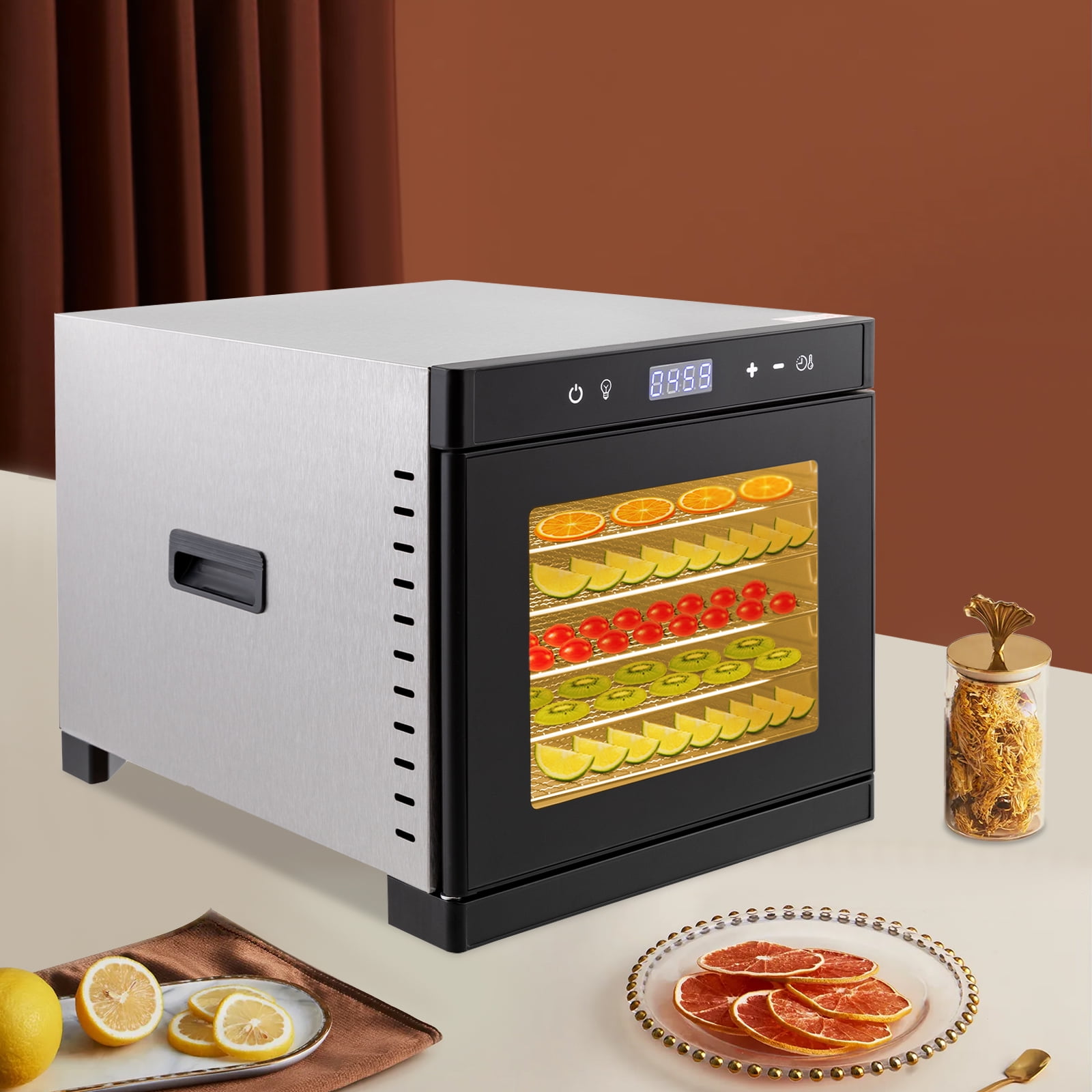 Dwellnix 700W 6 Trays Countertop Electric Fruit Vegetable Dehydrator ...