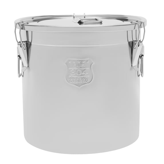 Dwellnix Airtight Stainless Steel Storage Bucket with Lid, Leak-Proof ...