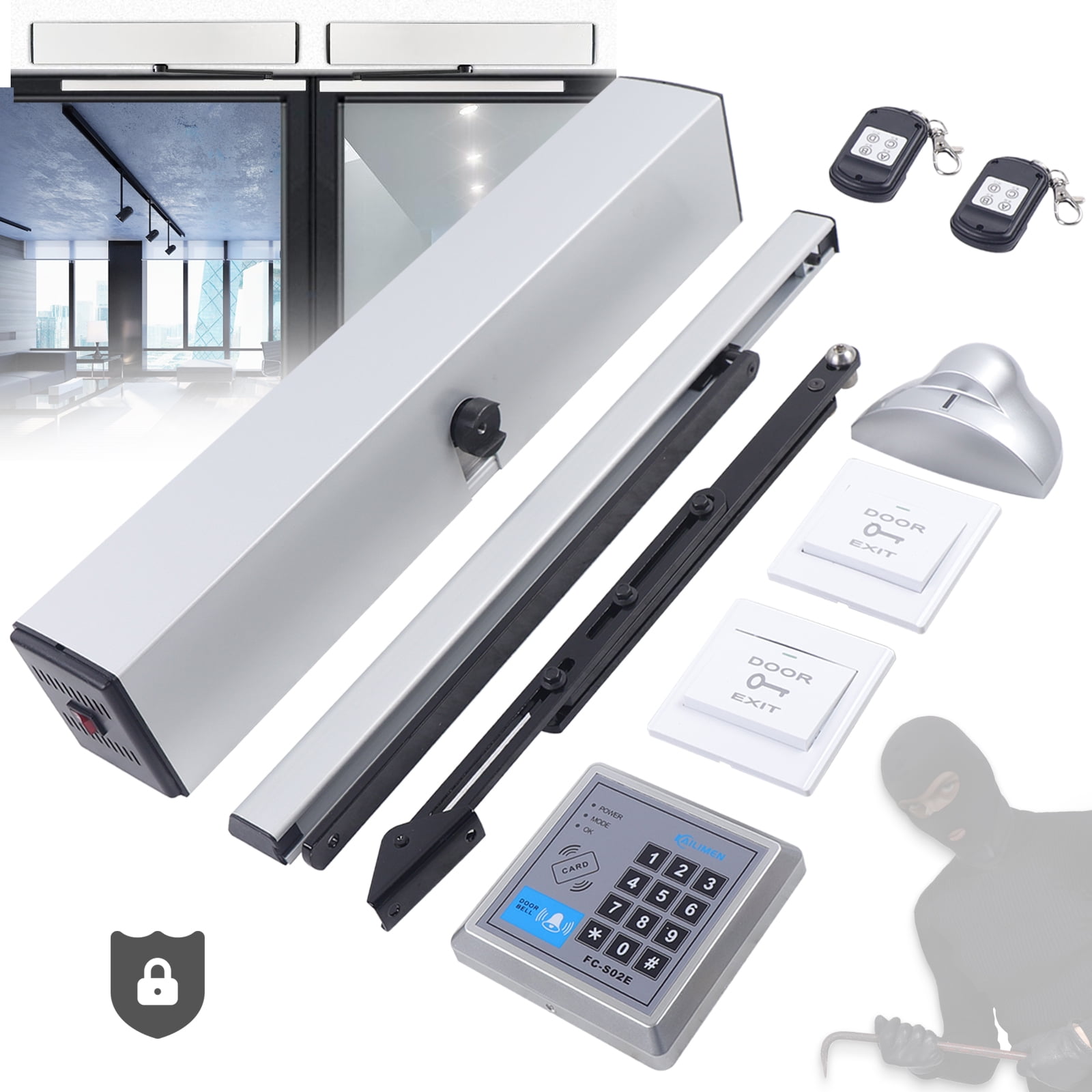Dwellnix Automatic Door Opener, Swing Door Operator with Remote Control ...