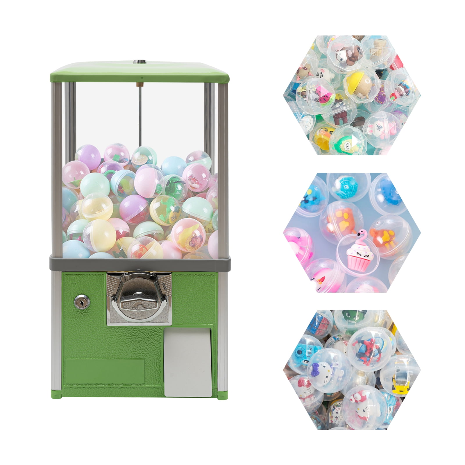 Dwellnix Capsule Toy Vending Machine Coin Operated 200 Capacity Bright ...