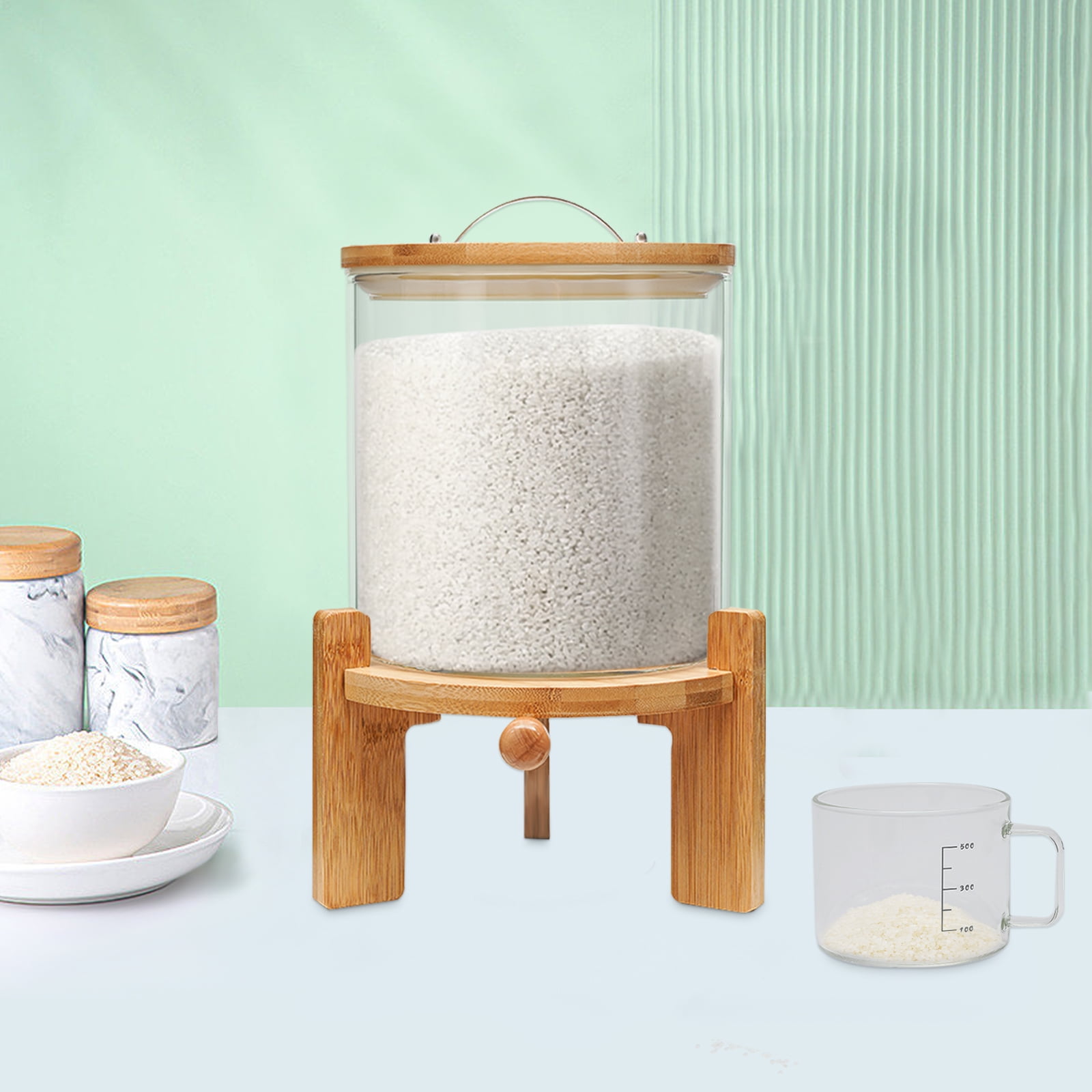 Dwellnix Cereal Dispenser, Vertical Cereal Storage, 5L Large Capacity ...
