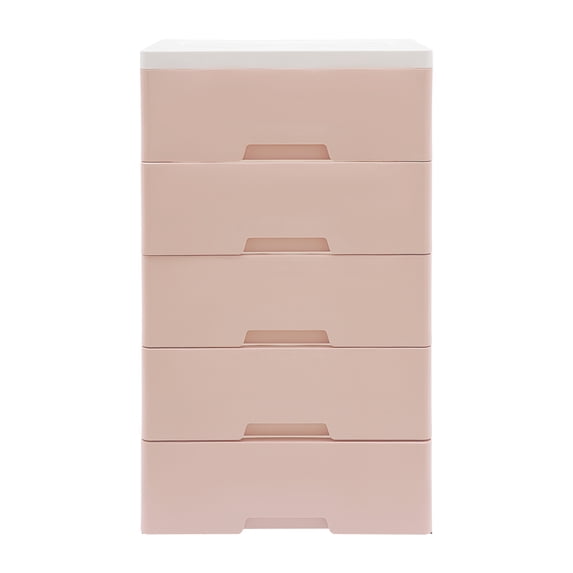 Dwellnix Chest Storage 5 Drawers Dresser Tower Pink Cabinet Bedroom ...