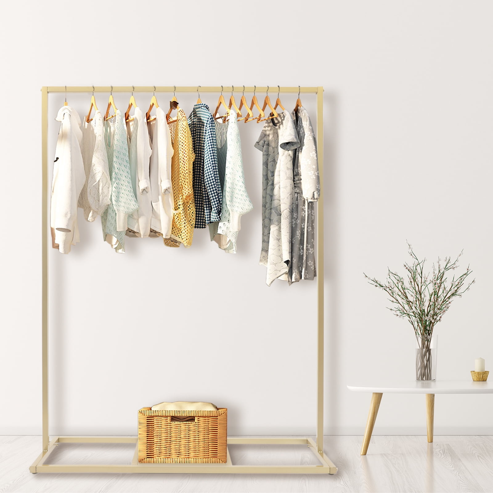 Dwellnix Clothes Stand with Sturdy Steel Frame, 40kg Weight Capacity ...