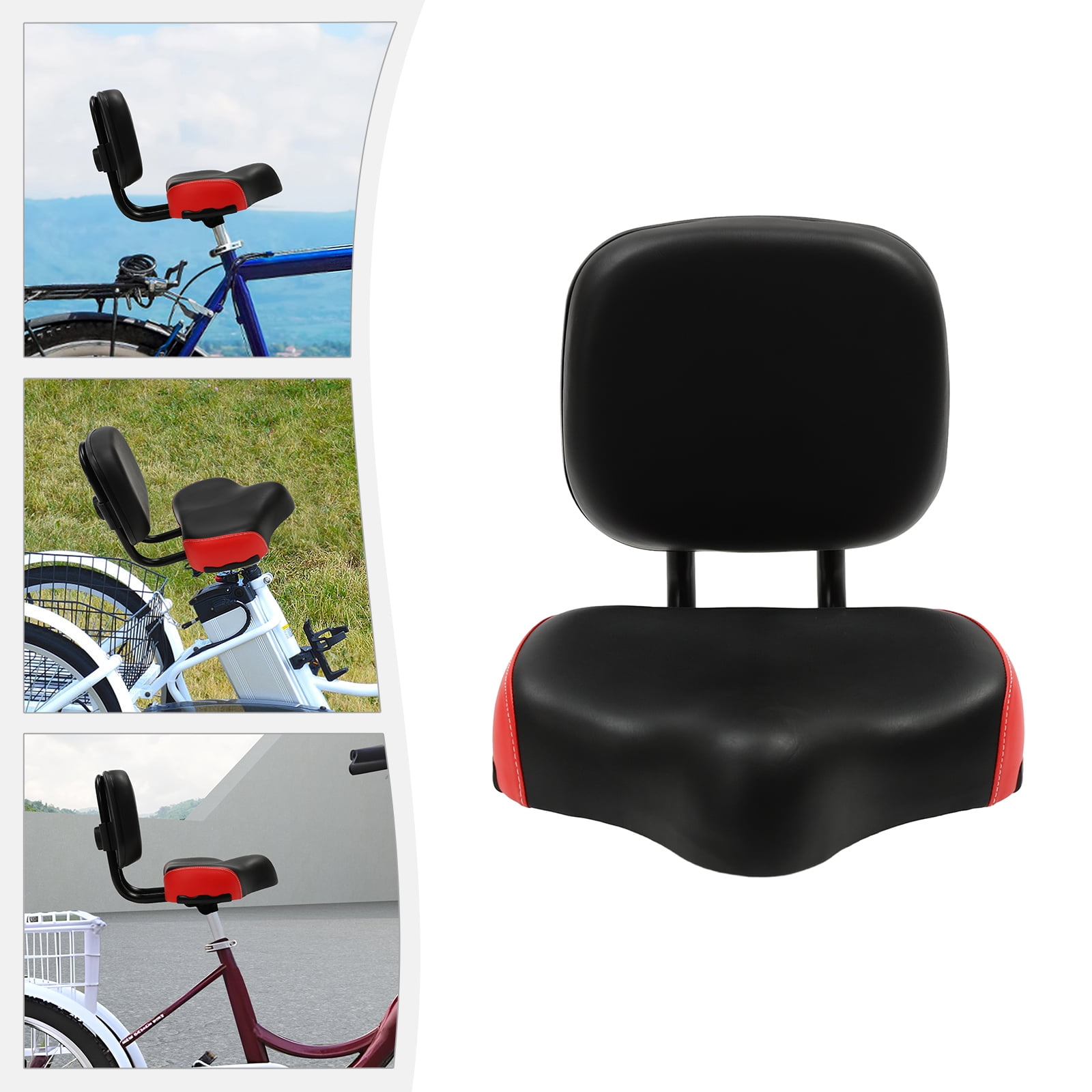 Dwellnix Comfortable Bike Seat with Backrest for Tricycles and Electric ...