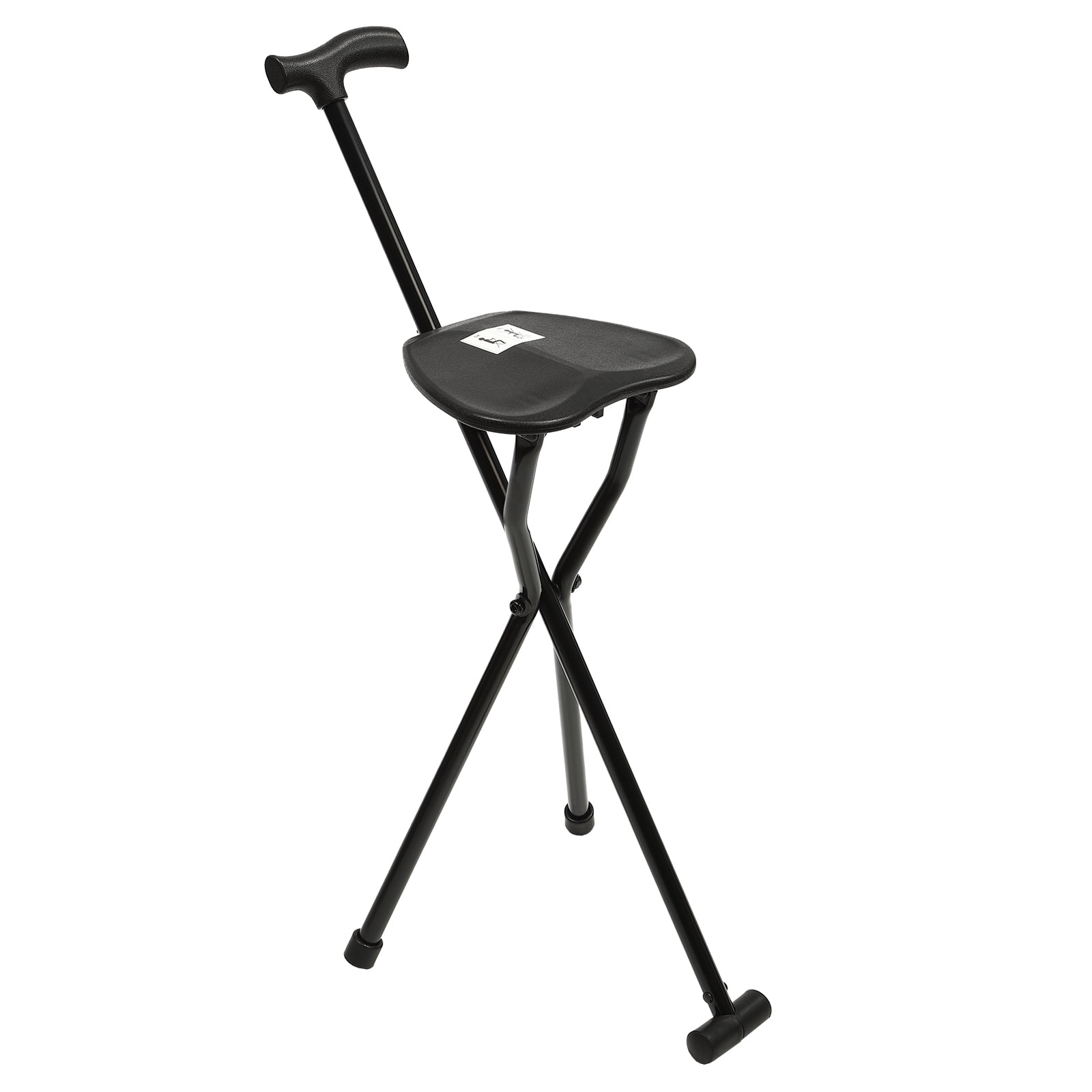 Dwellnix Ergonomic Folding Cane with Marble Seat, Sturdy Aluminum Alloy ...