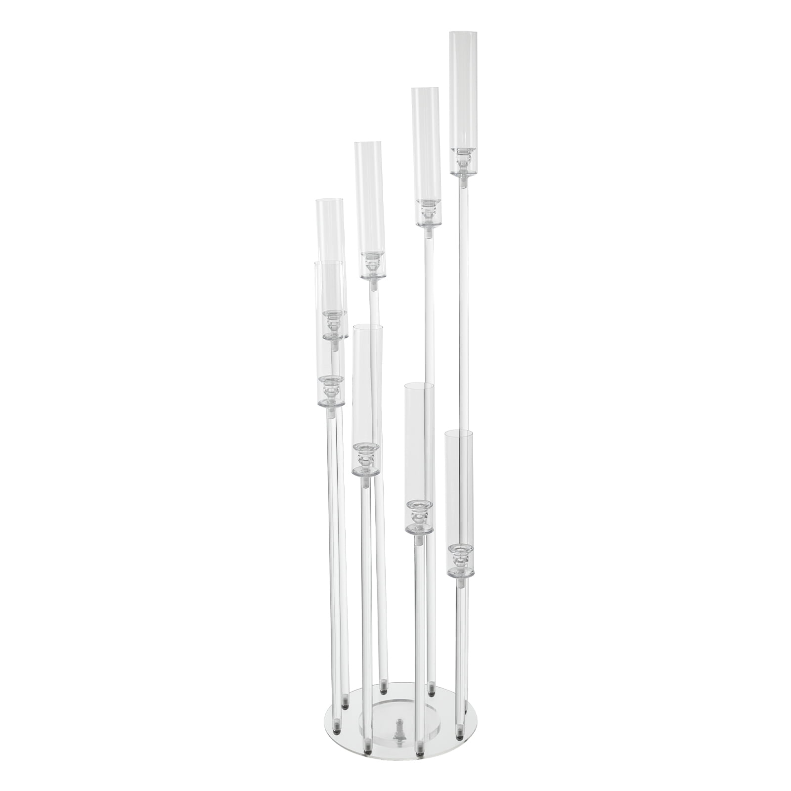 Dwellnix Floor Candelabra, Acrylic Construction, Clear and Modern ...