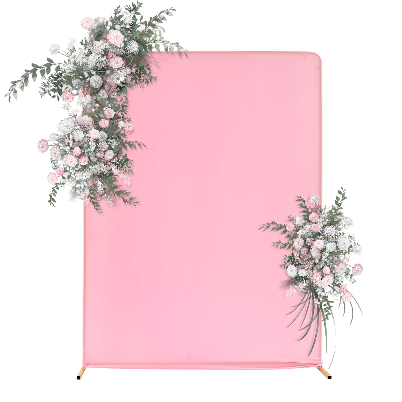 Dwellnix Gold Wedding Arch Stand with Elastic Cloth Cover, Modern ...