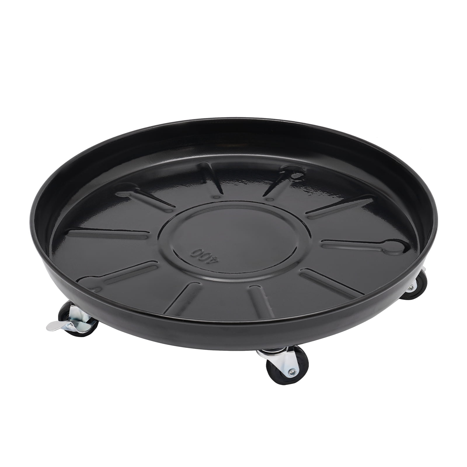 Dwellnix Heavy-Duty Plant Tray with Five Rubber Wheels,Moveable and ...