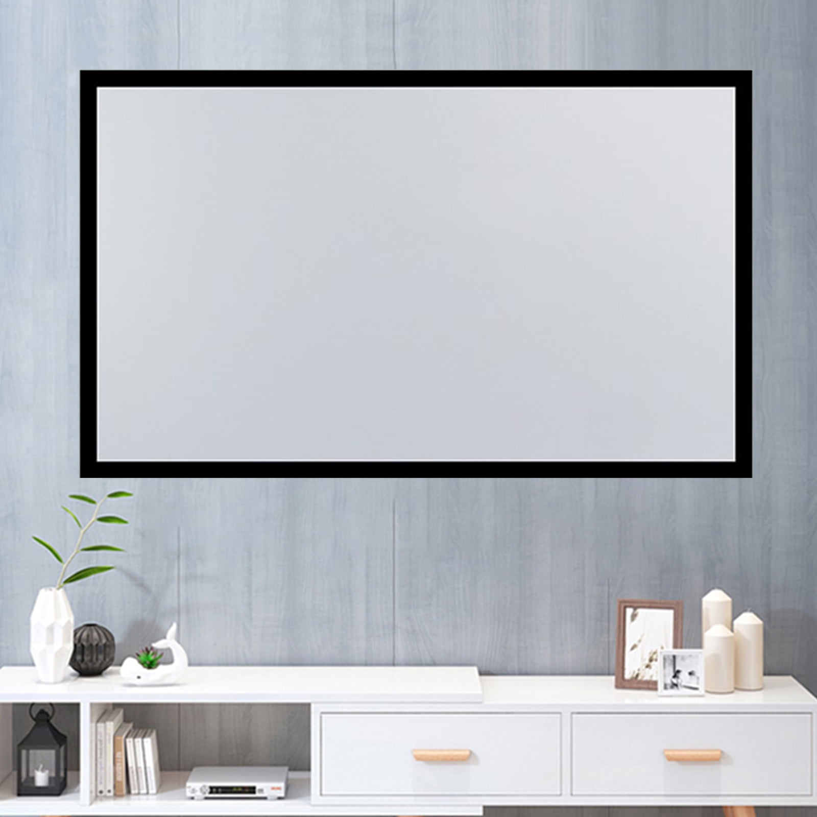 Dwellnix High-Definition 16:9 Wall-mounted Projector Screen, 9.48x5 ...