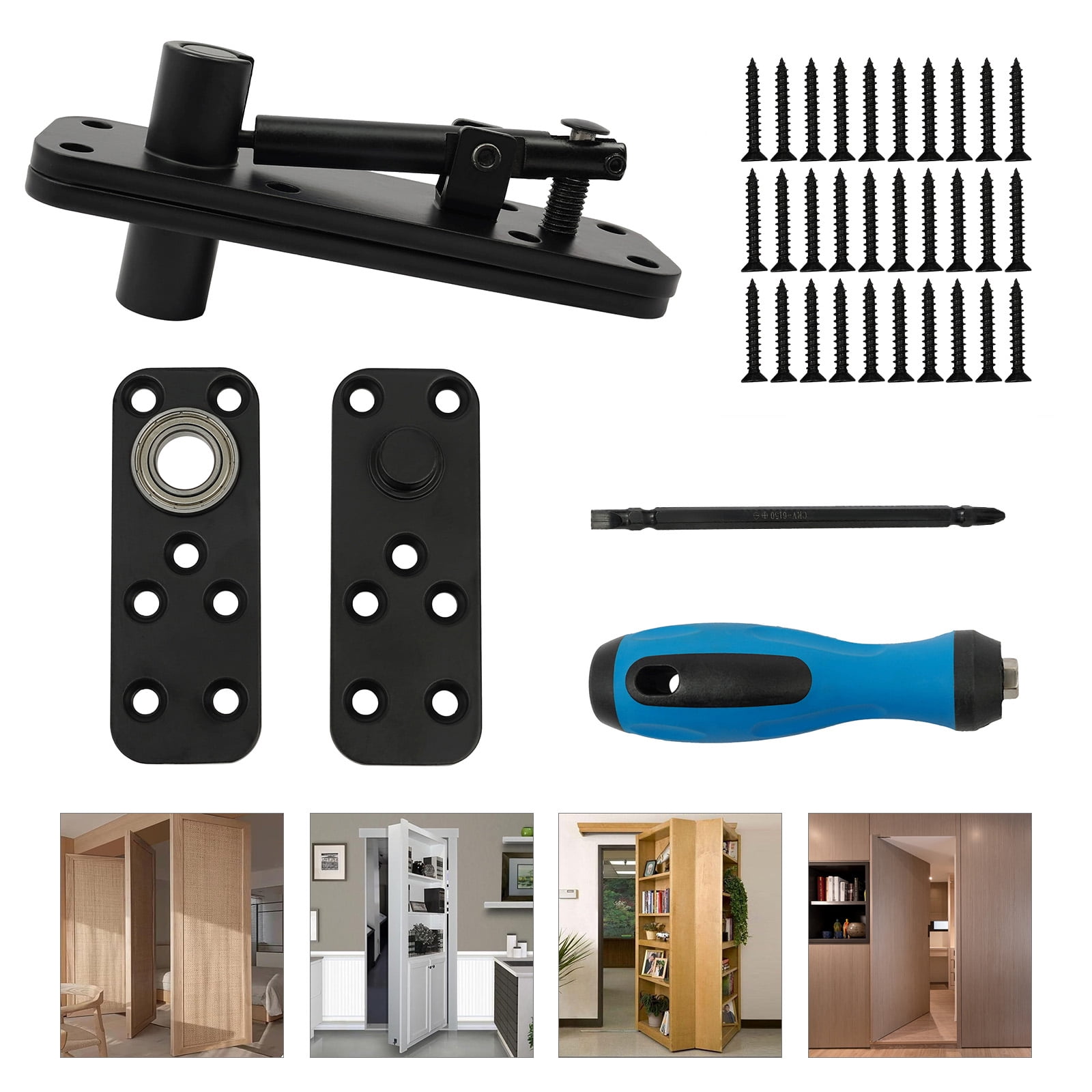 Dwellnix High-Load Murphy Door with 45# Carbon Steel, 360° Flexible ...