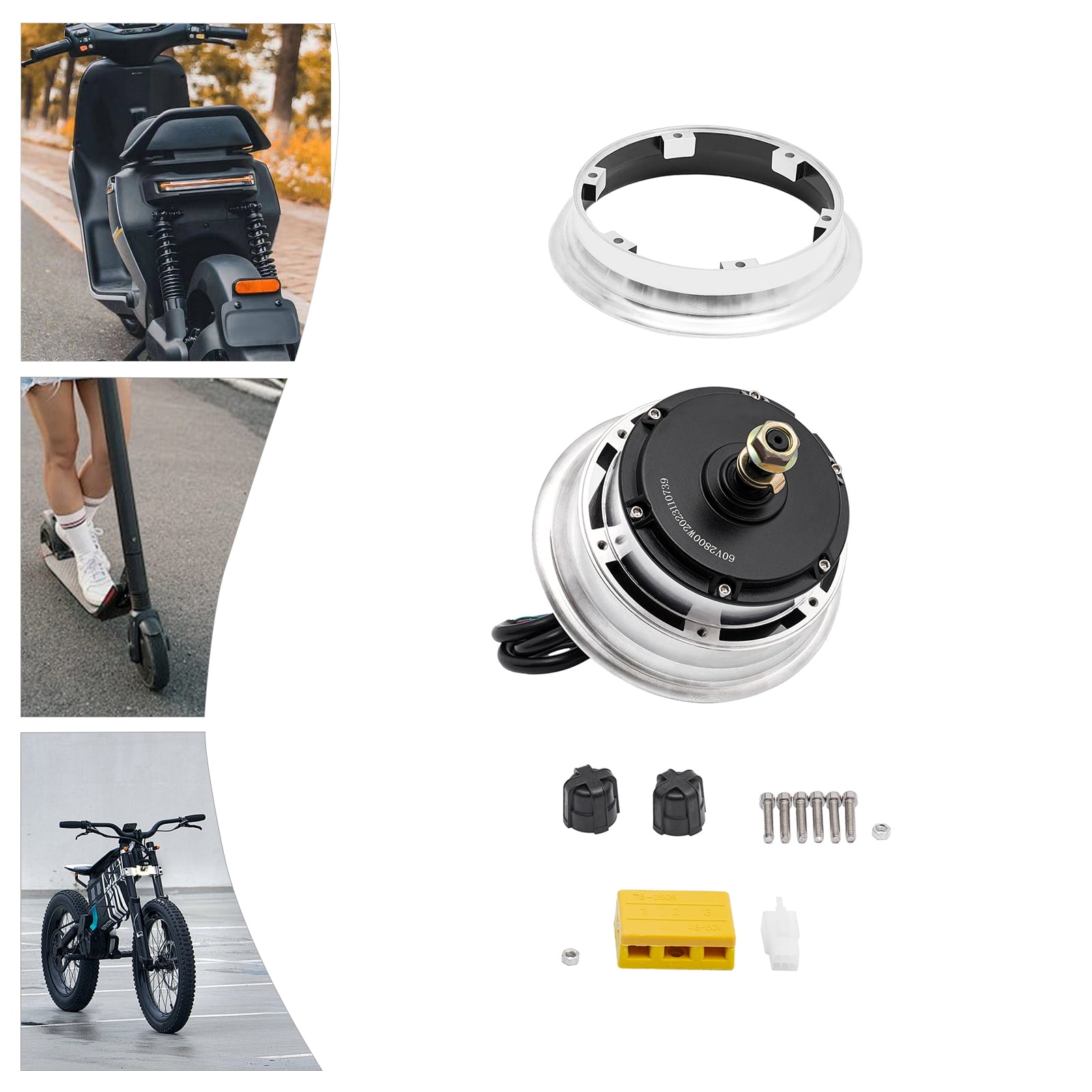 Dwellnix Hub Wheel Motor Brushless 60V 2800W Electric Scooter Hub Motor ...