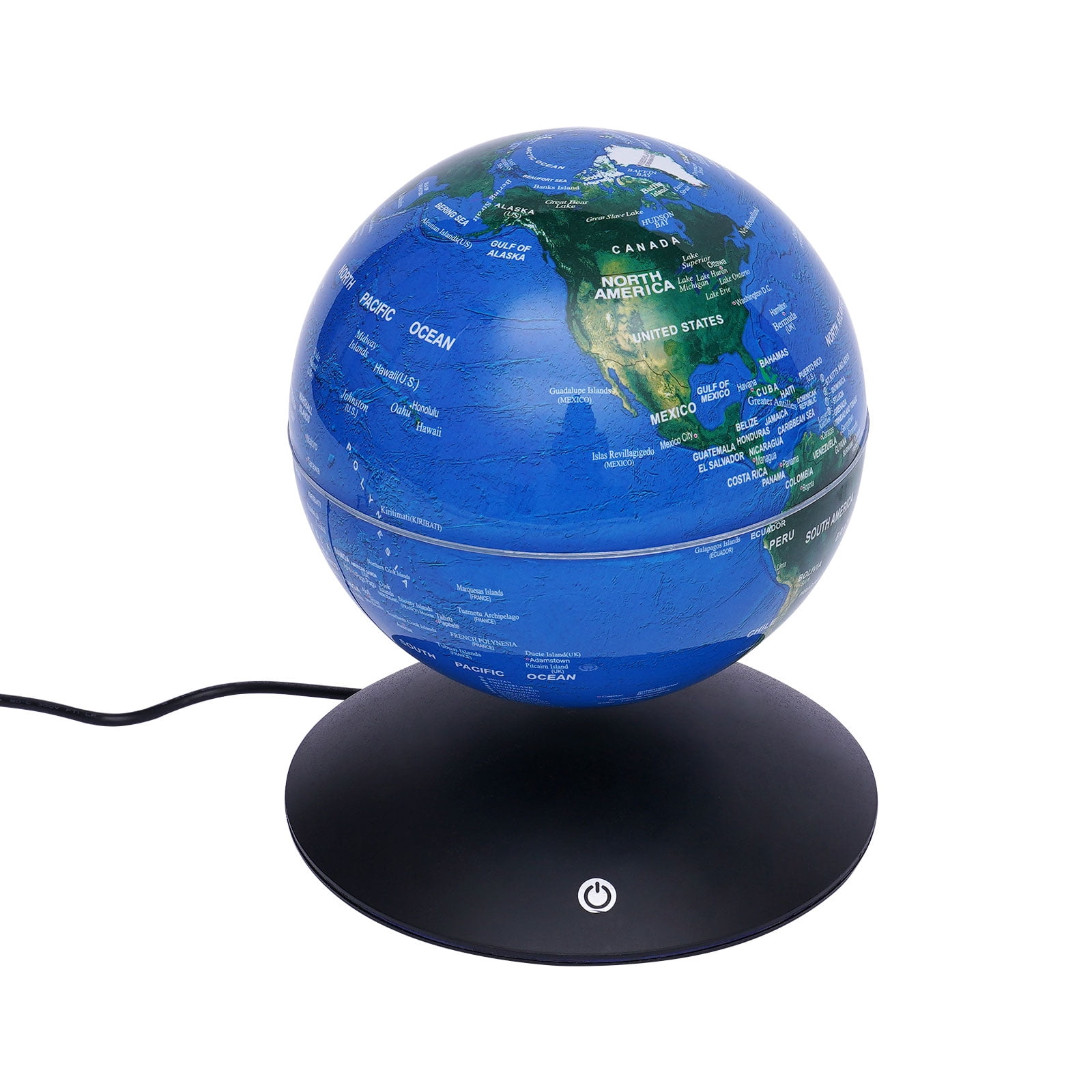 Dwellnix Magnetic Levitation Floating Globe Light LED World Map ...