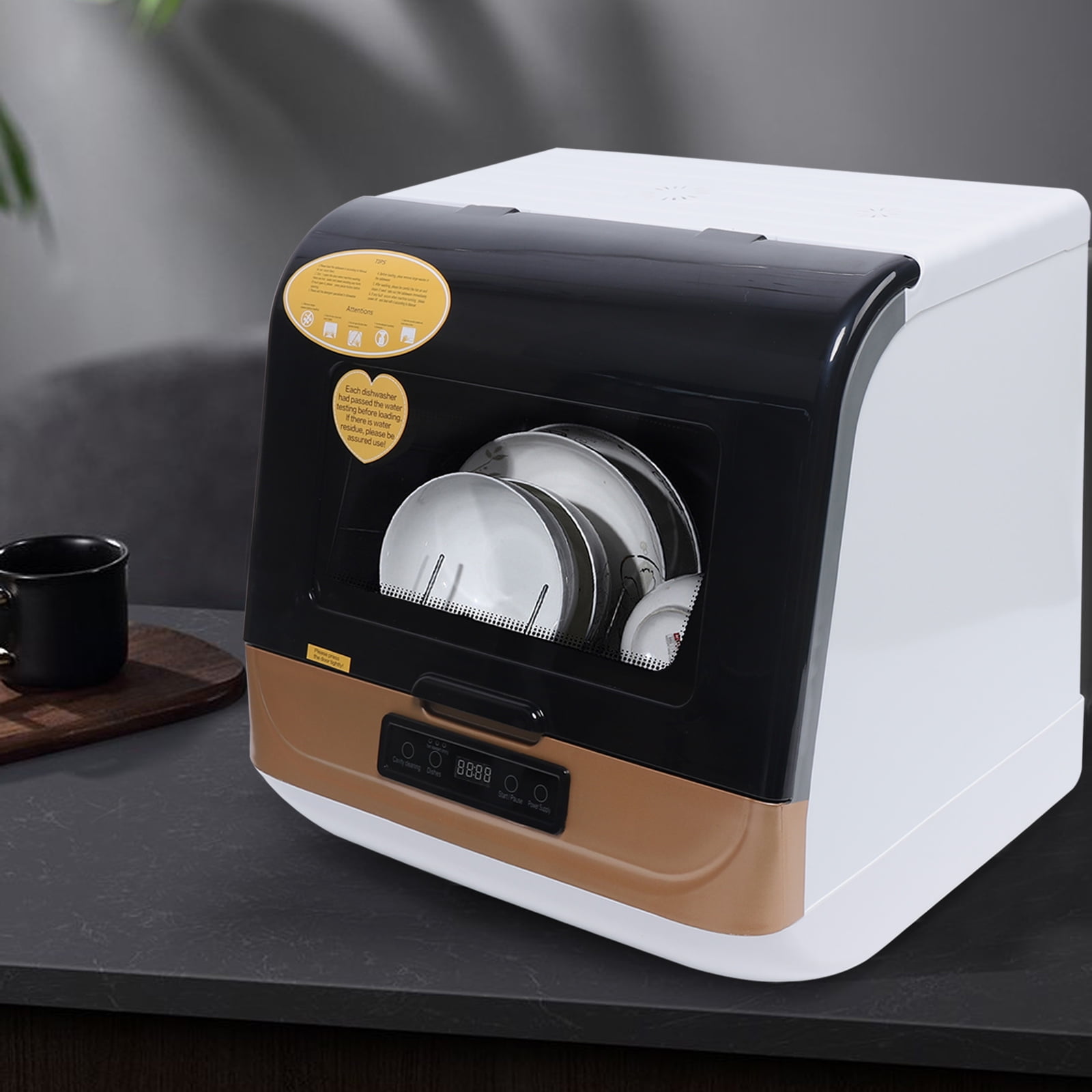 Dwellnix Mini Dishwasher, 12-20 Piece Capacity, Easy-to-Use Touch Panel ...